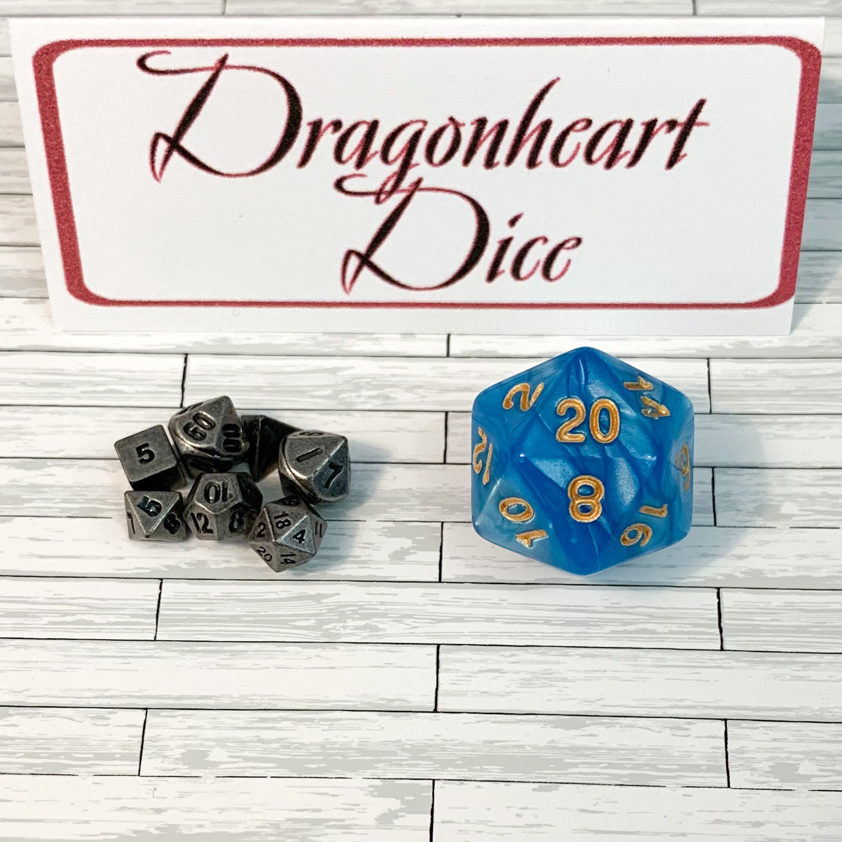 7-die Metal Micro Dice Set for D&D Dungeons and Dragons - Etsy