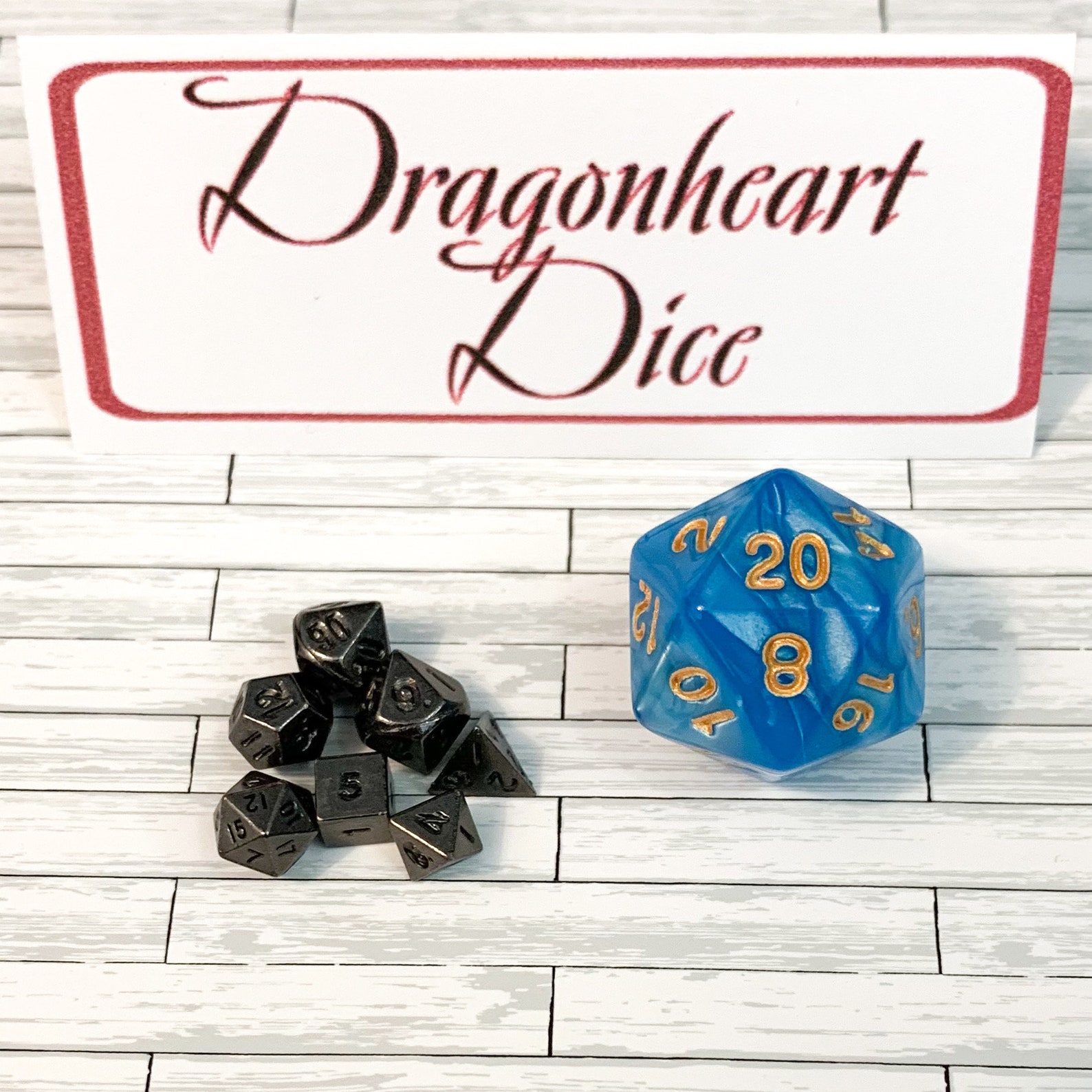 7-die Metal Micro Dice Set for D&D Dungeons and Dragons - Etsy