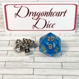 7-die Metal Micro Dice Set for D&D Dungeons and Dragons Polyhedral RPG ...