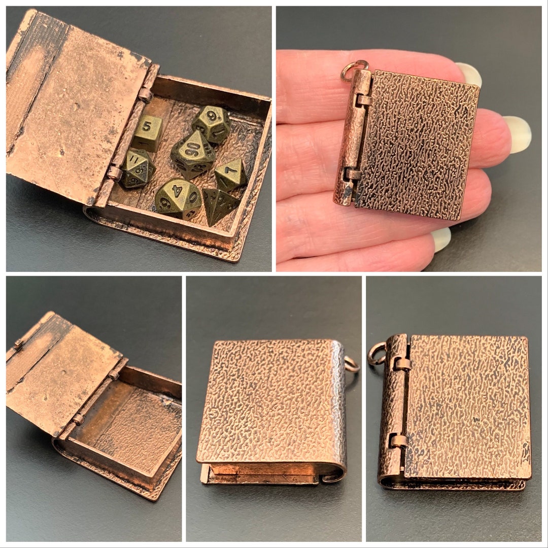 Steampunk Miniature Locket Style Book Pendant With Metal Micro ...