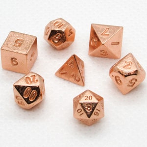 7-die Metal Micro Dice Set for D&D Dungeons and Dragons | Etsy