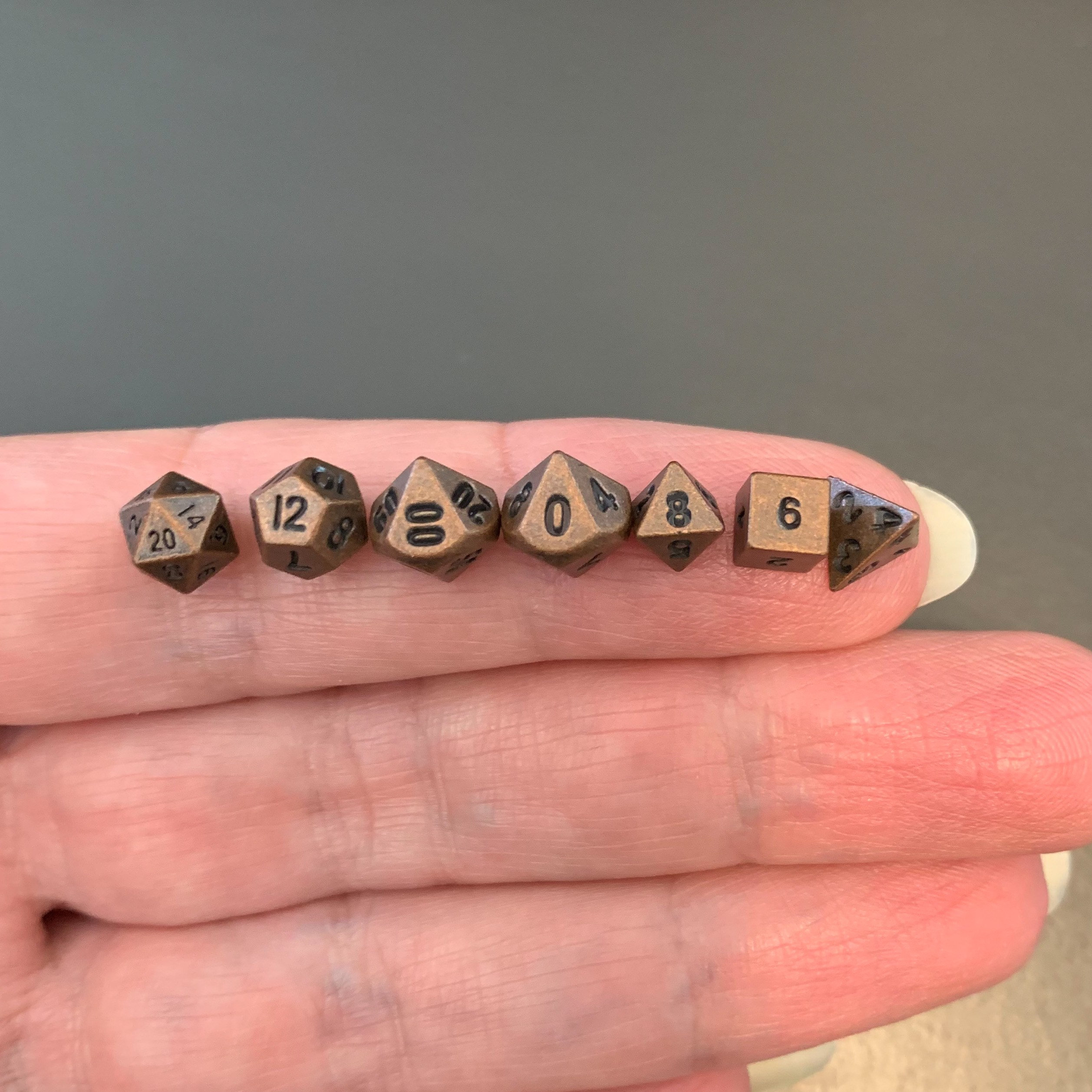 7-die Metal Micro Dice Set for D&D Dungeons and Dragons - Etsy