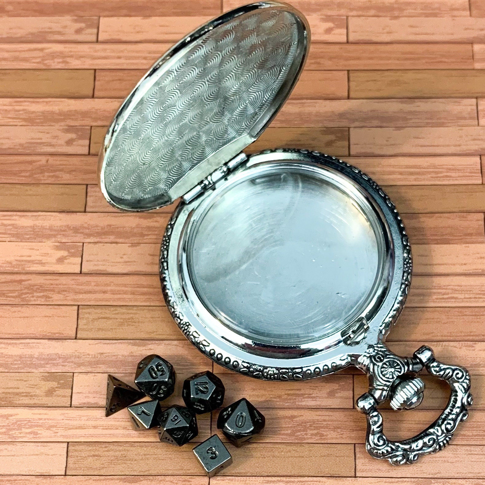 Silver Dragon Pocket Watch Shell With 7-die Metal Micro - Etsy