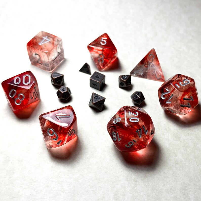 7-die Metal Micro Dice Set for D&D Dungeons and Dragons | Etsy