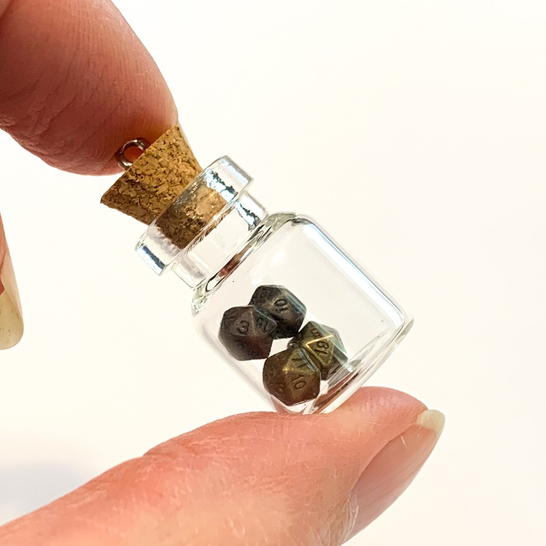 Tiny Dice Jar With Four 5mm Metal D20s Dnd Dice RPG Dice - Etsy