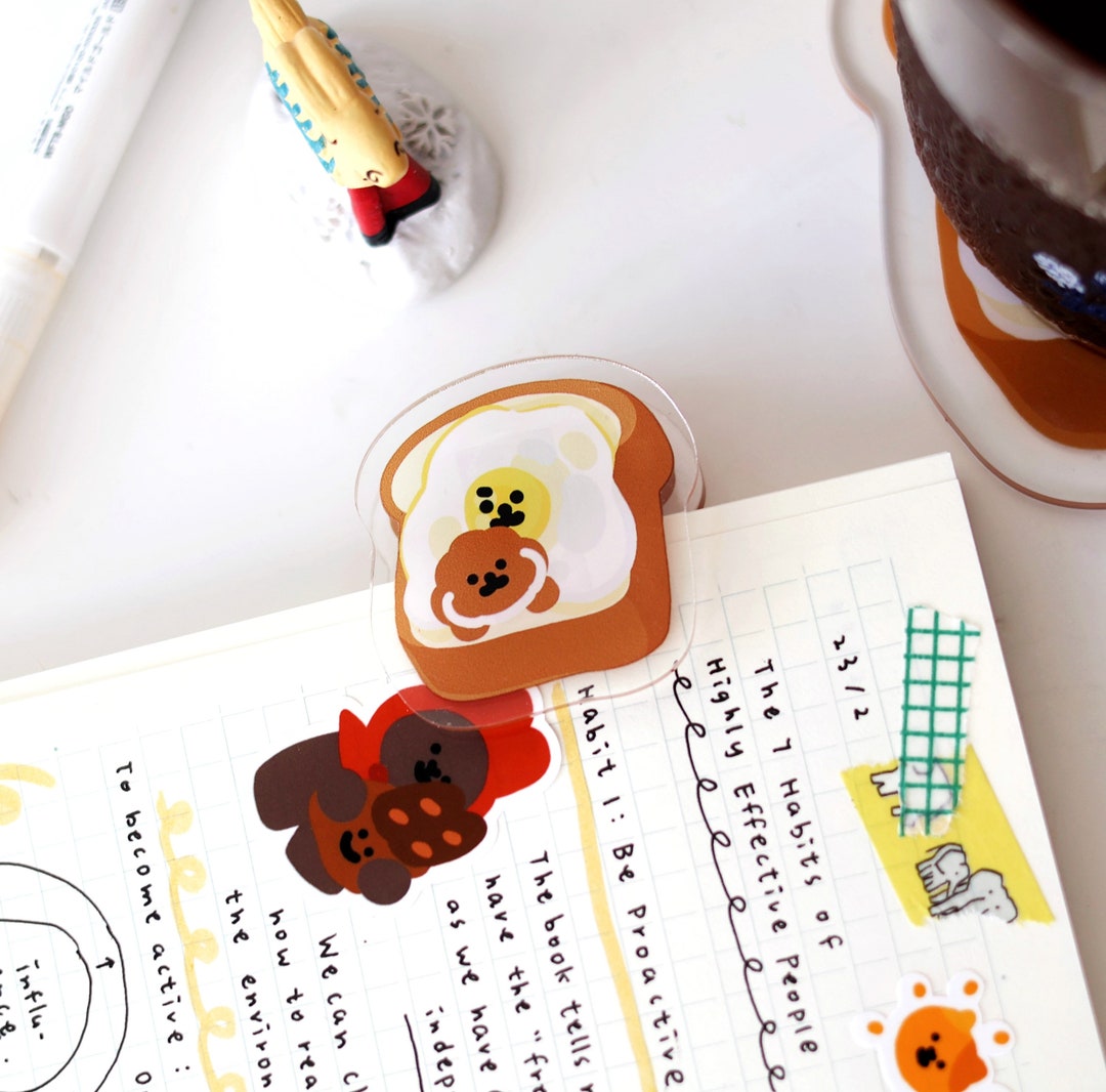 Paper Clip Toast Puppy Plastic Binder Clip Back to - Etsy