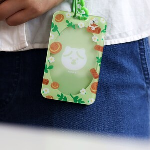 Meme Cat in Spring Card Holder Cute Acrylic Card Holder, Cat Card ...