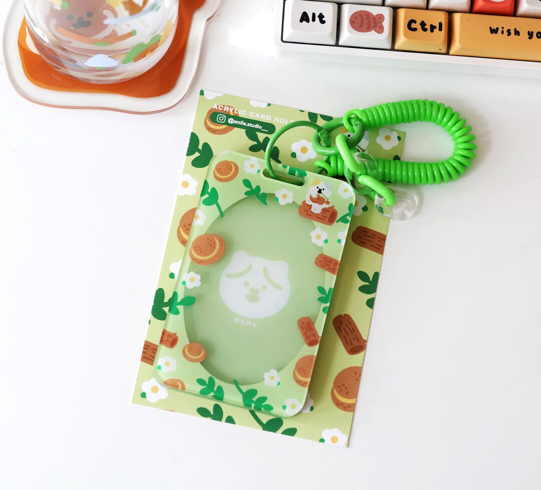 Meme Cat in Spring Card Holder | Cute Acrylic Card Holder, Cat Card ...