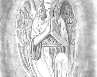 Holy Holy Holy Angel Print 8x10 Christmas Art - Etsy