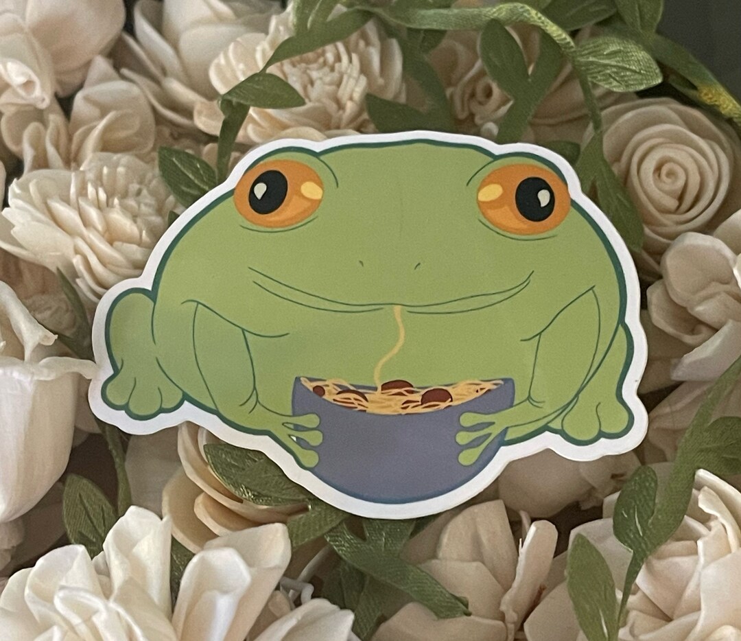 Spaghetti Frog Vinyl Sticker - Etsy