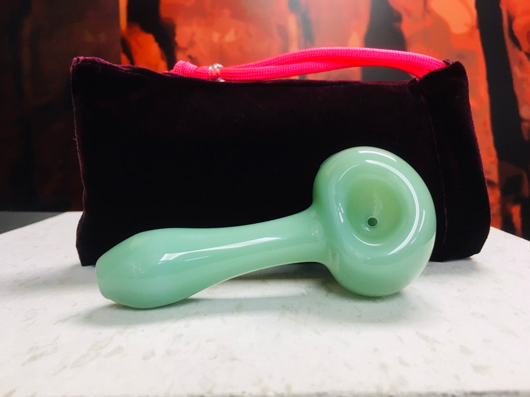 4-inch Handcrafted Jade Glass Tobacco Smoking Pipe Elegant Hand Pipe - Etsy