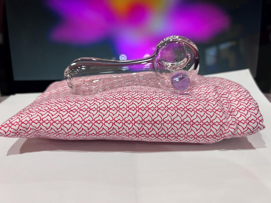 4 Inch Clear Glass Pipe, Tobacco Pipe + FREE Padded Pipe Case - Etsy