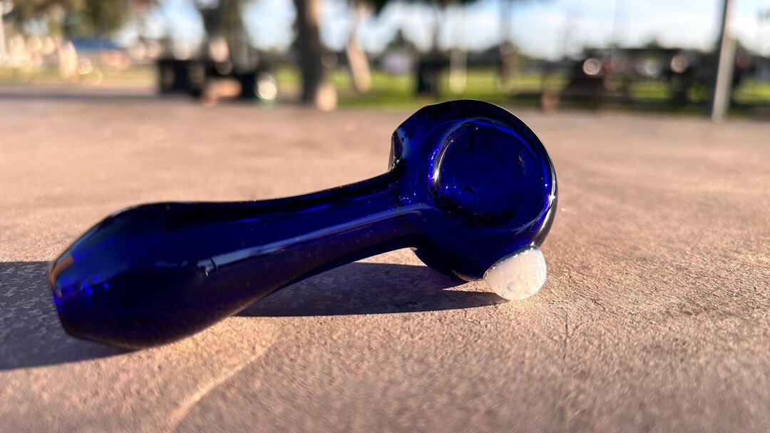 Cobalt Blue, Glass Pipe, Handmade TOBACCO Smoking Hand Pipe - Etsy