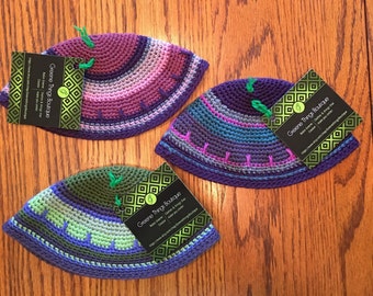 Kippot, Extra Large Crocheted Kippa, Cotton Kippah, Jewish Head ...