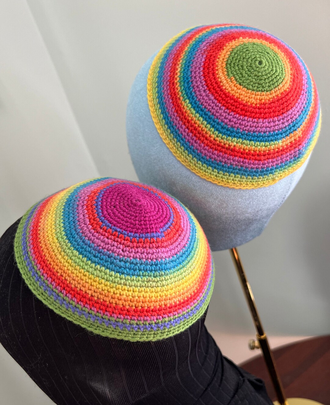 Rainbow Kippah Size 7” Diameter - Etsy