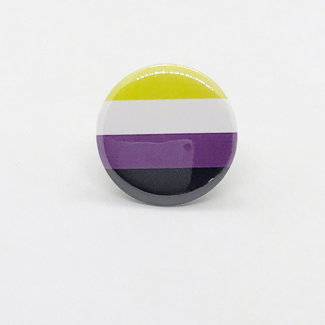 Non-binary Flag 1 1/4 Inch Pin or Magnet or Keychain or Zipper Pull - Etsy