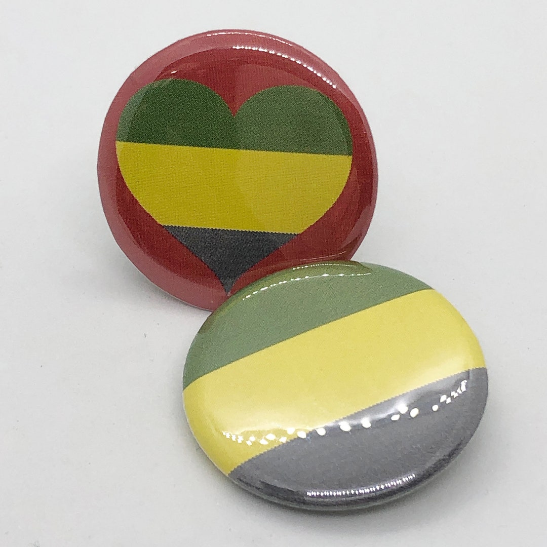 Lithromantic Flag or Heart 1 1/4 Inch Pin or Magnet or Keychain or ...