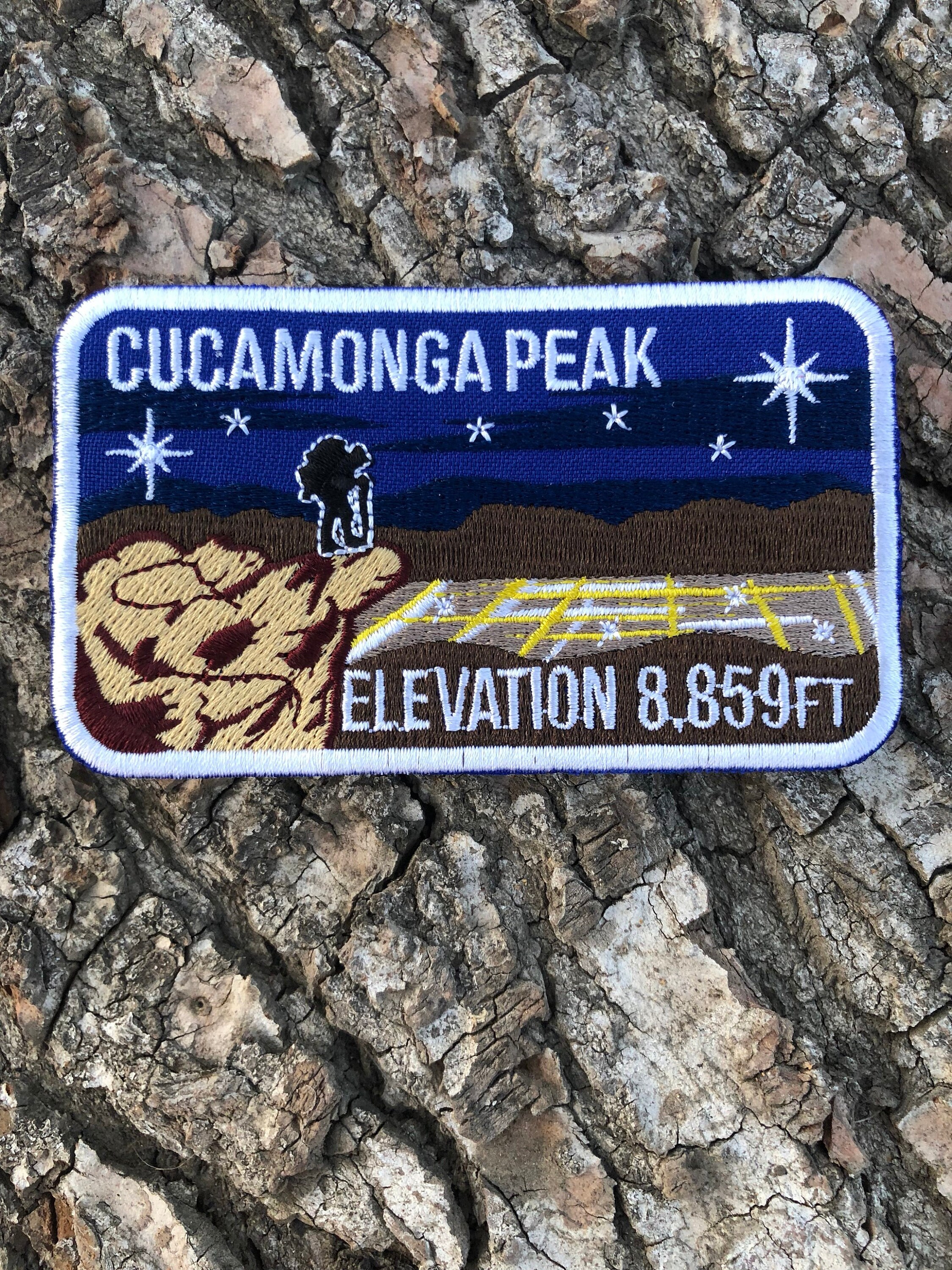 Hiking Embroidered Patch -cucamonga Mountain Peak - Etsy