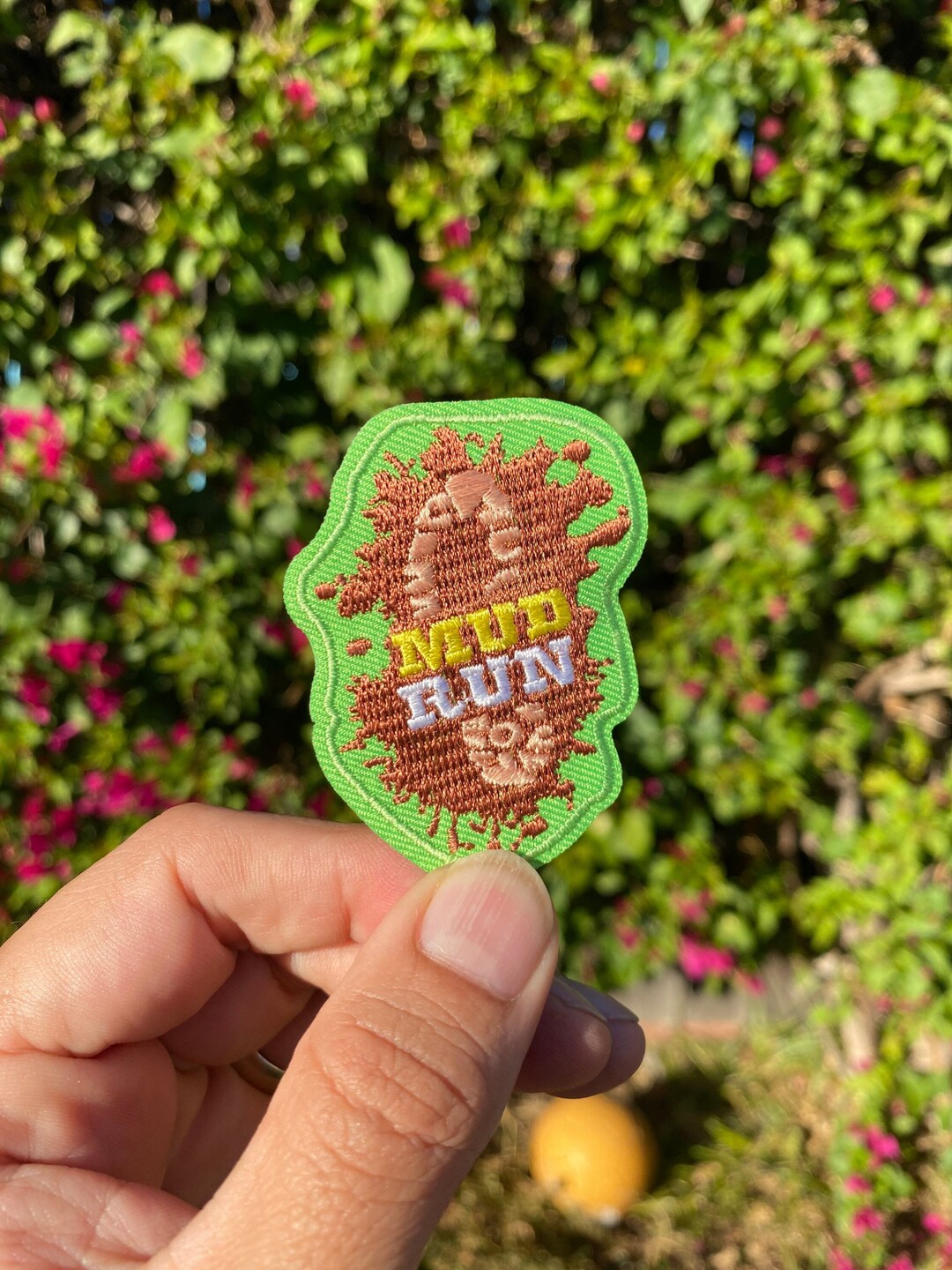 Mud Run Embroidered Patch - Etsy