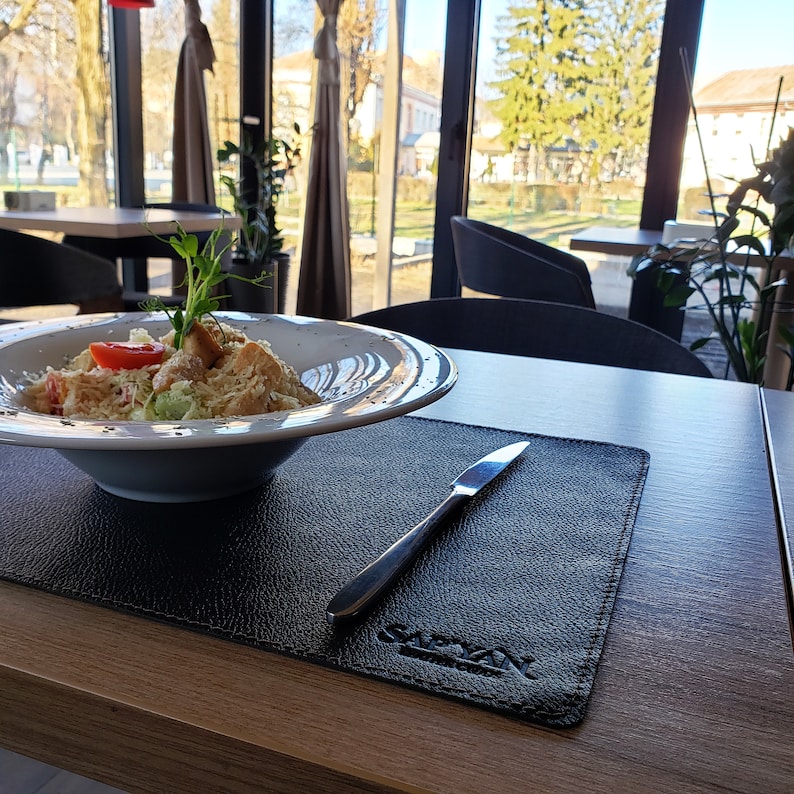 Leather Placemats Square Place Mats for Dinning Table Cafe - Etsy