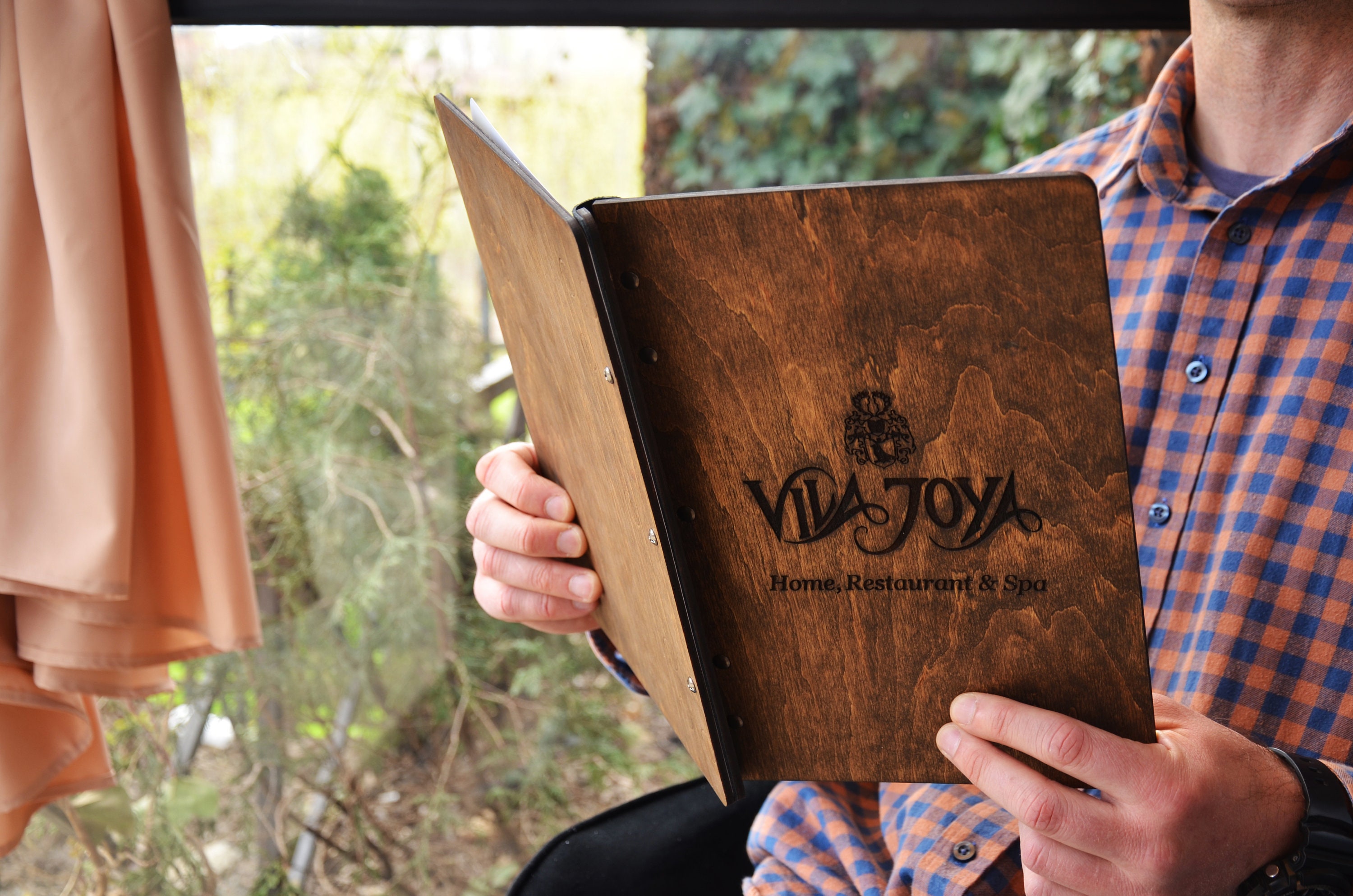 Wooden Menu Folder A4 Letter A5 8.5x5.5 Engraved Menu - Etsy UK