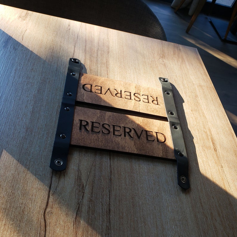 Tabletop Signs, Wooden Reserved Signs, Restaurant Reserved Table Signs ...
