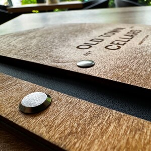 Wooden Menu Folder A4, Letter, A5, 8.5x5.5, Engraved Menu Holder ...