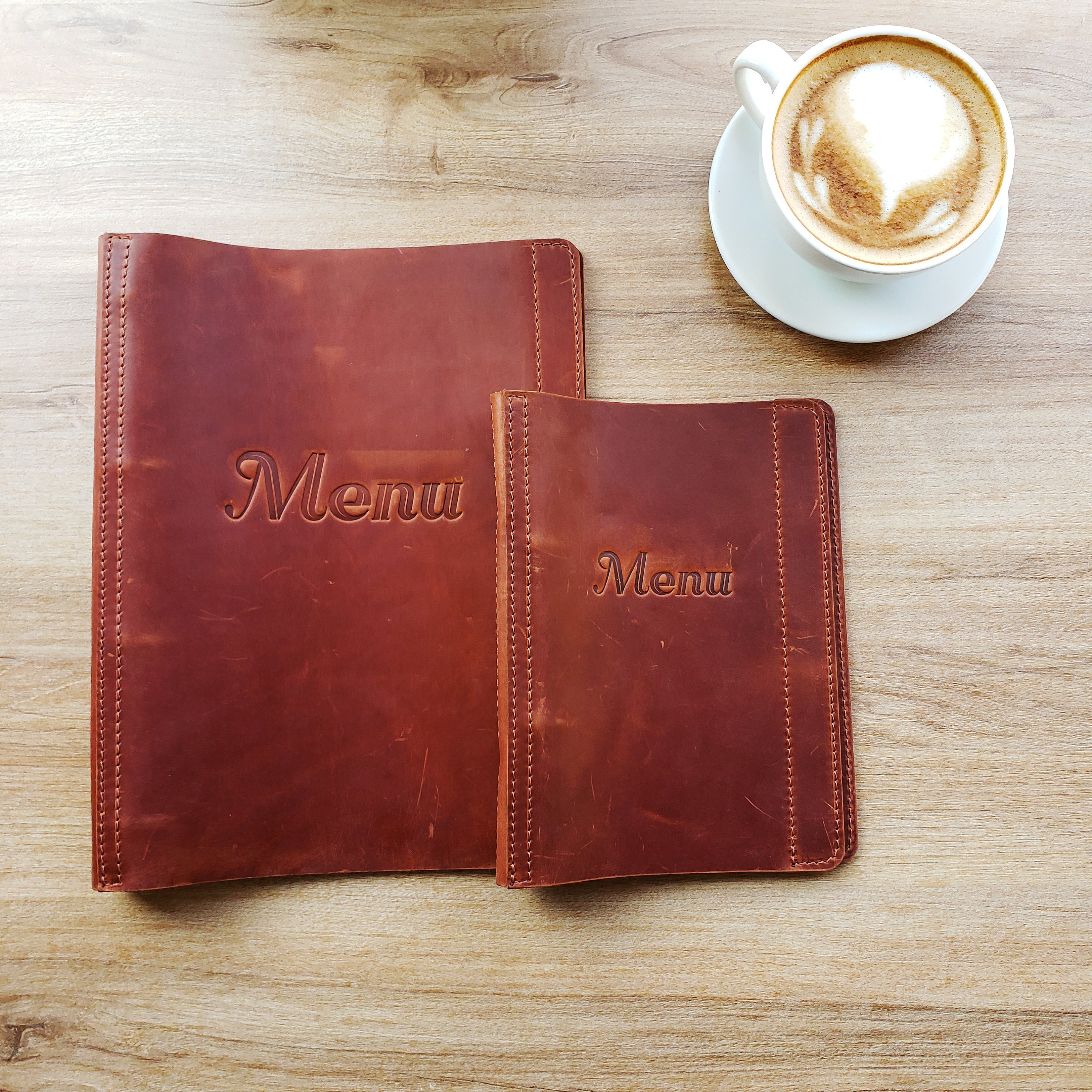 Leather Menu Cover A4 With Ring Binder Mechanism Menu Holder - Etsy
