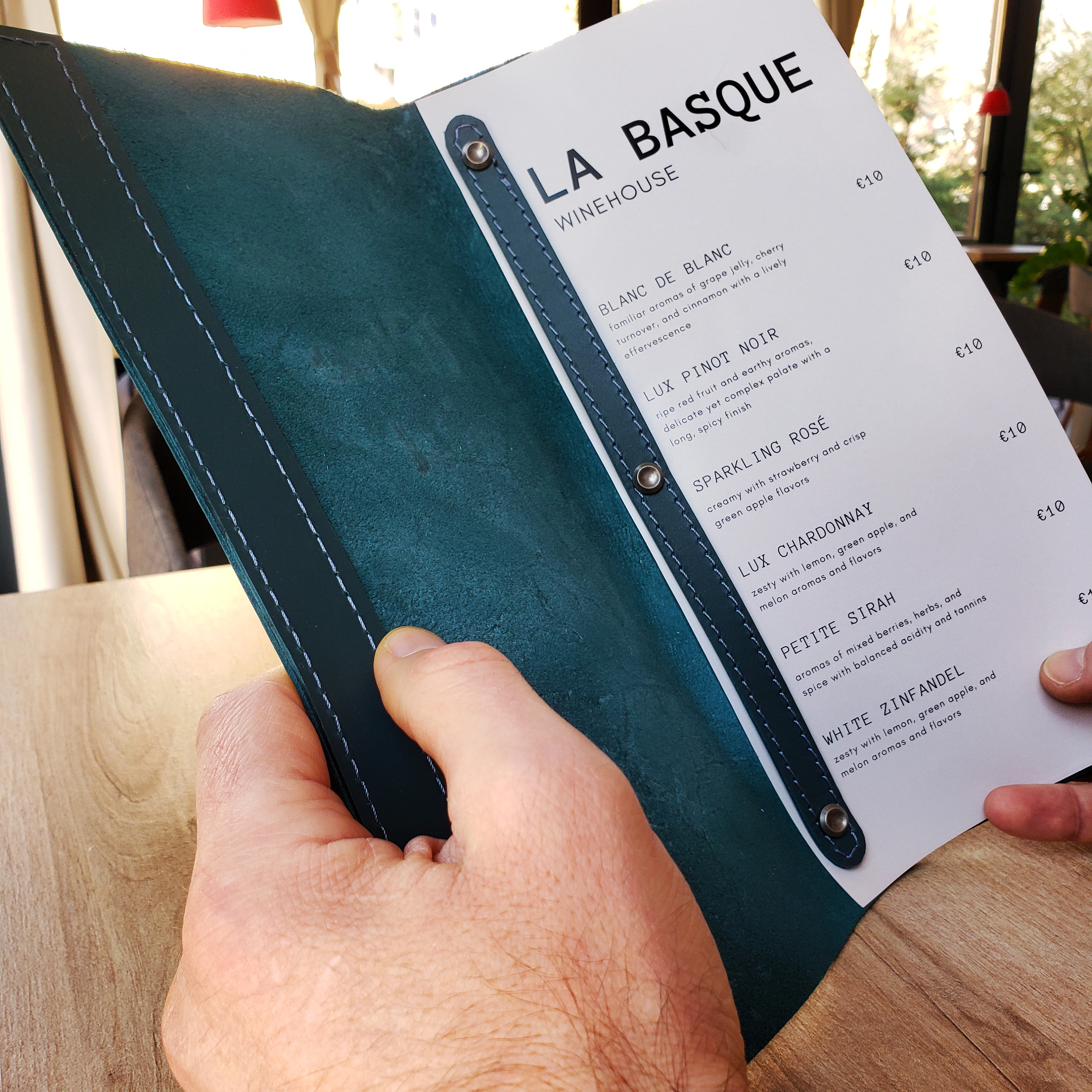 Leather Wine List Menu Menu Holder With Embossing Restaurant - Etsy