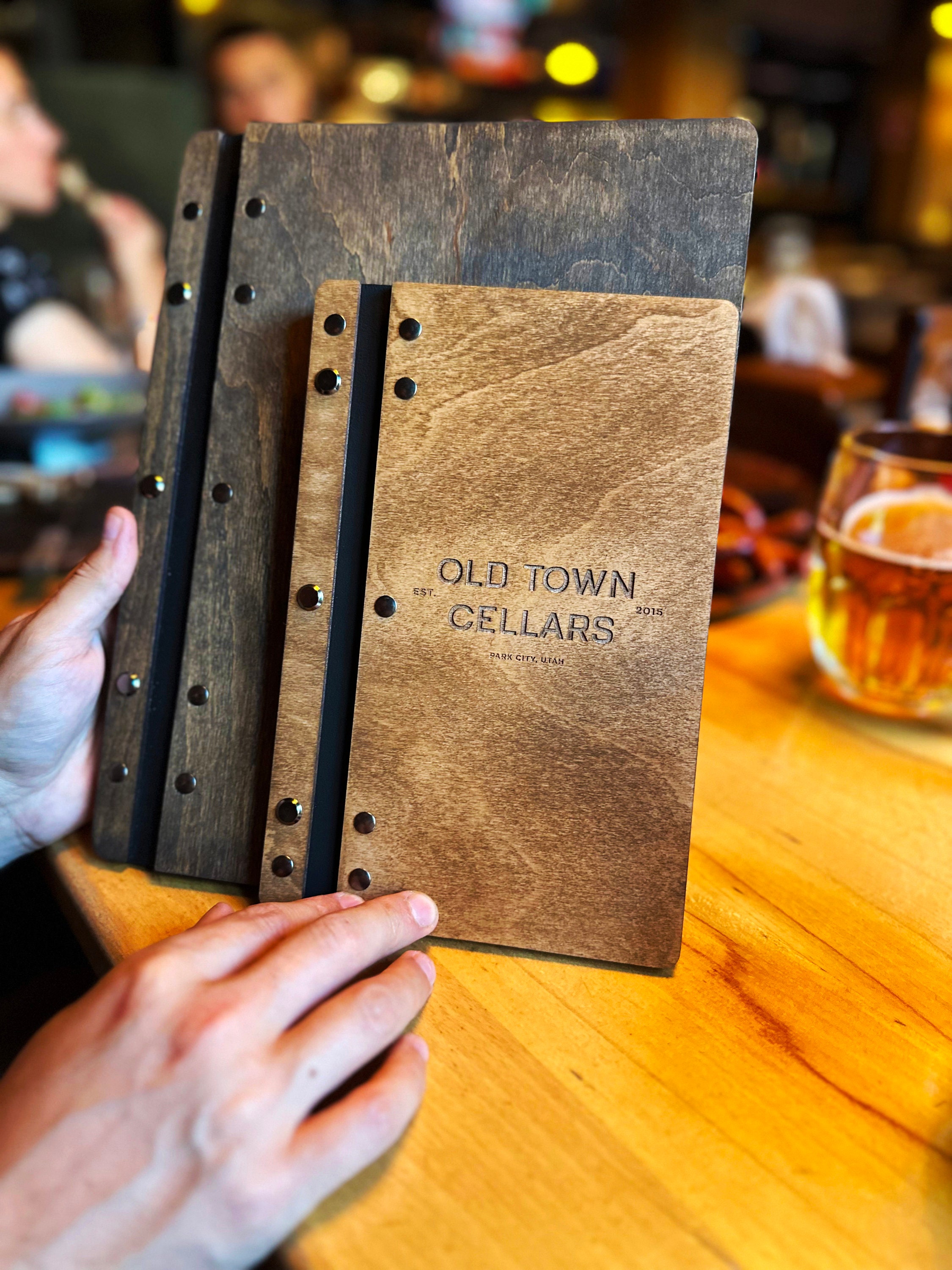 Wooden Menu Folder A4 Letter A5 8.5x5.5 Engraved Menu - Etsy Australia