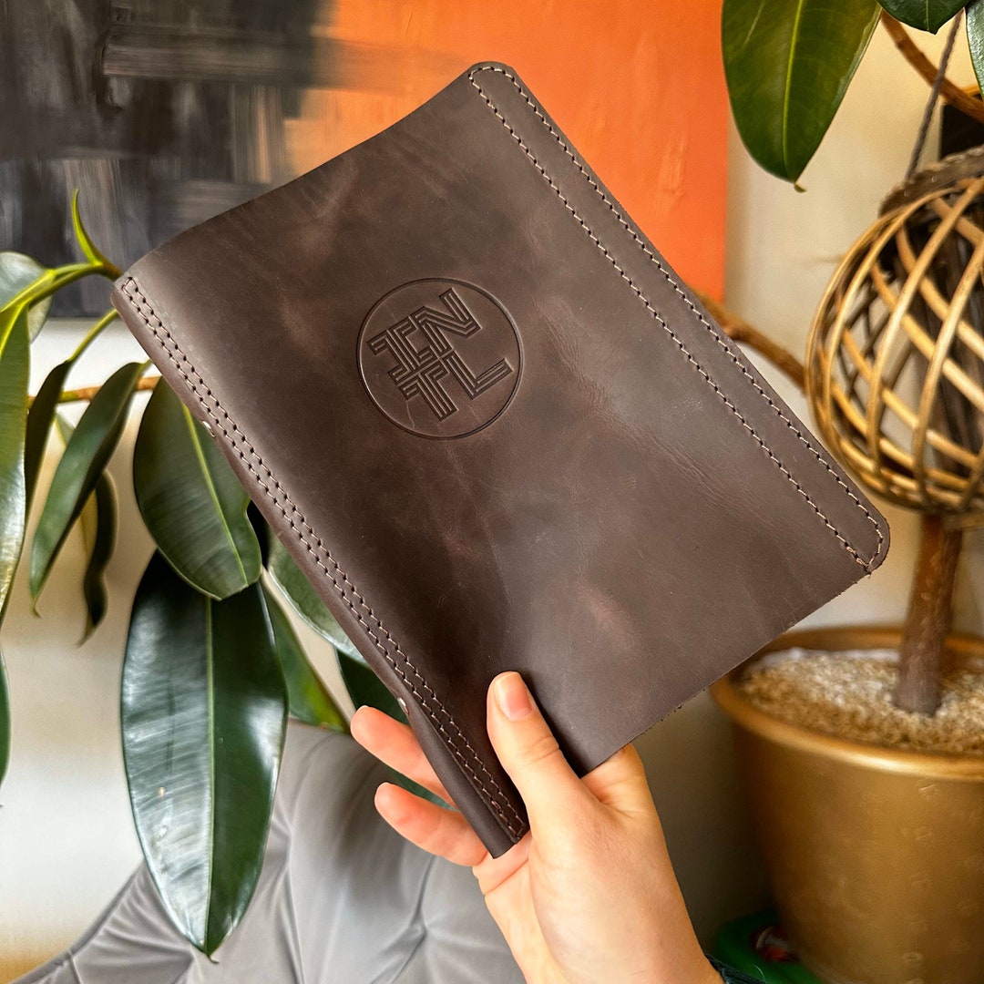 Leather Menu Cover 8.5x7 With Binder, Restaurant Menu Cover, Cafe Bar ...