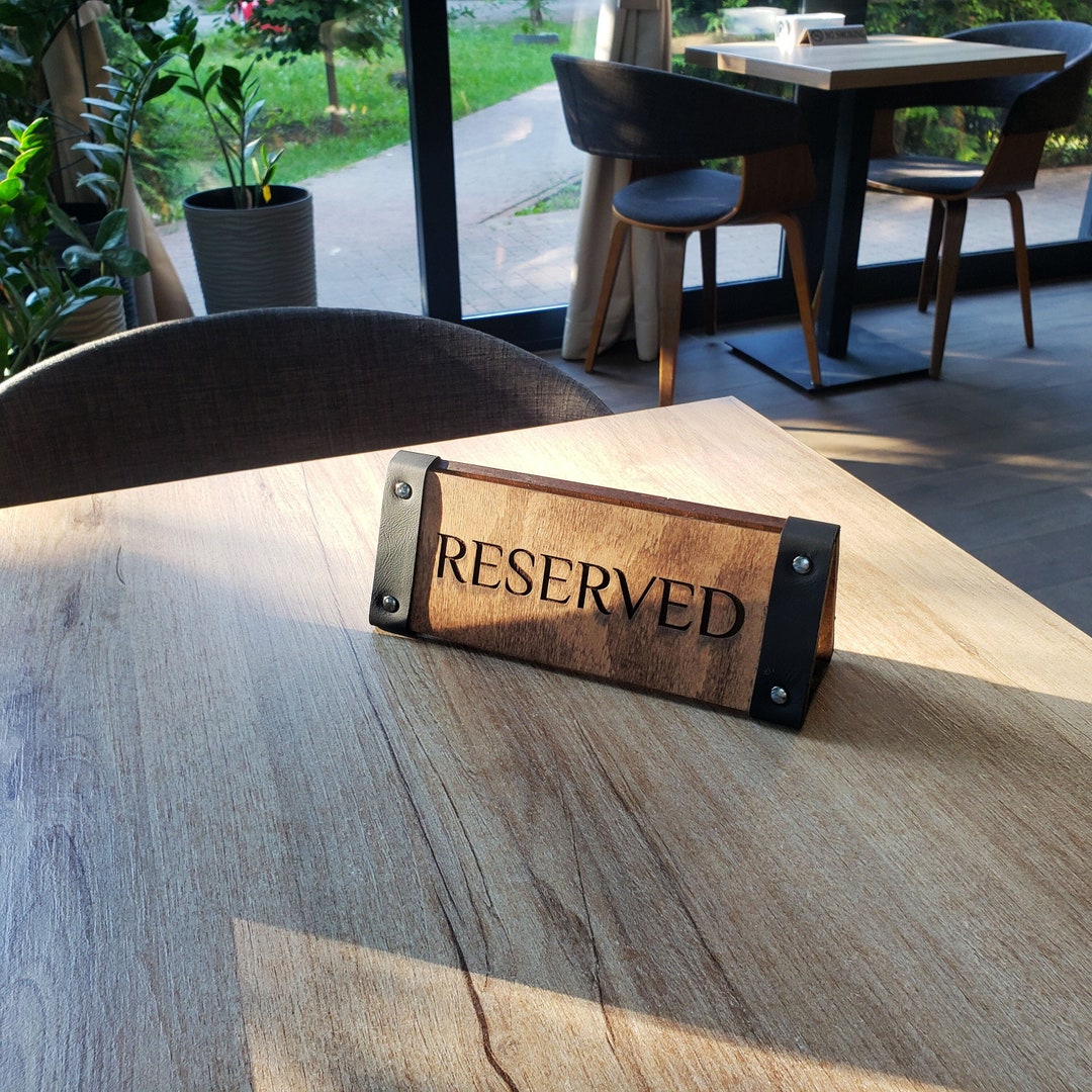 Tabletop Signs, Wooden Reserved Signs, Restaurant Reserved Table Signs ...