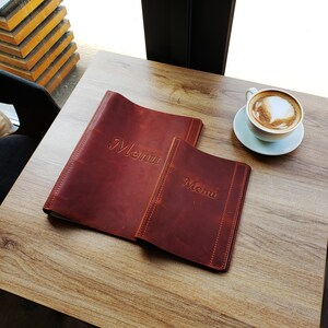 Leather Menu Cover A4 With Ring Binder Mechanism Menu Holder With ...