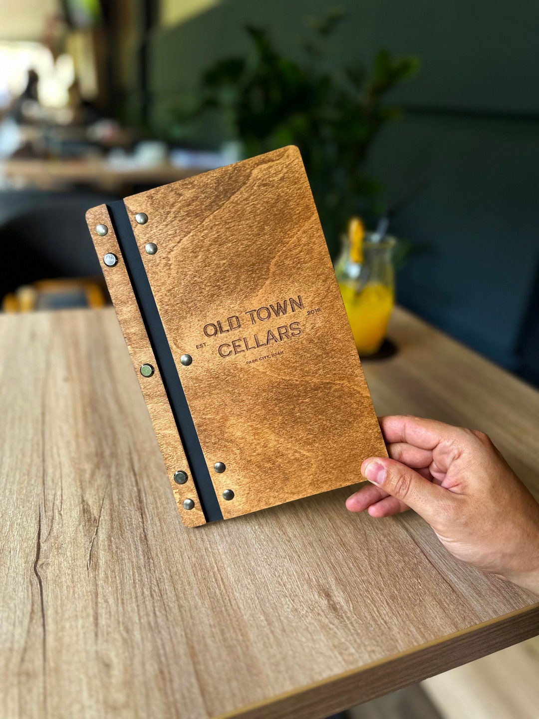 Wooden Menu Folder A4 Letter A5 8.5x5.5 Engraved Menu - Etsy