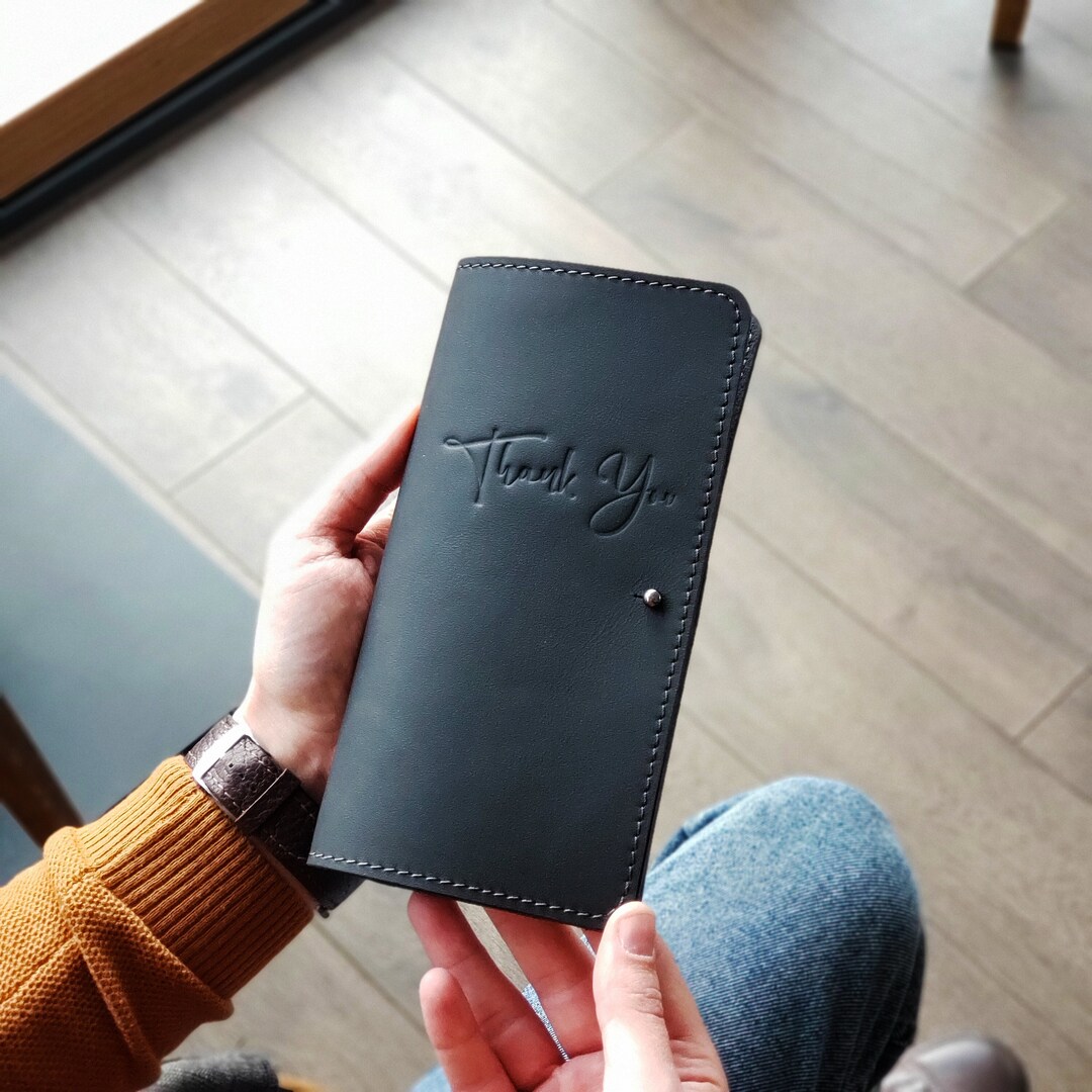 Leather Bill Holder, Check Holder for Restaurant, Leather Check Holder ...