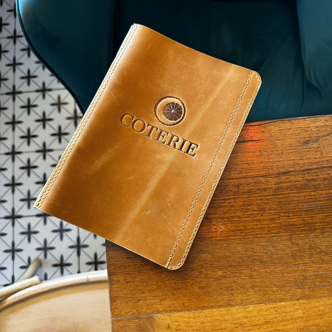 Leather Menu Cover With Binder, Restaurant Menu Cover, Cafe Bar Menu ...