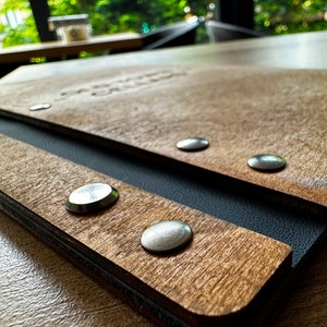 Wooden Menu Folder A4, Letter, A5, 8.5x5.5, Engraved Menu Holder ...