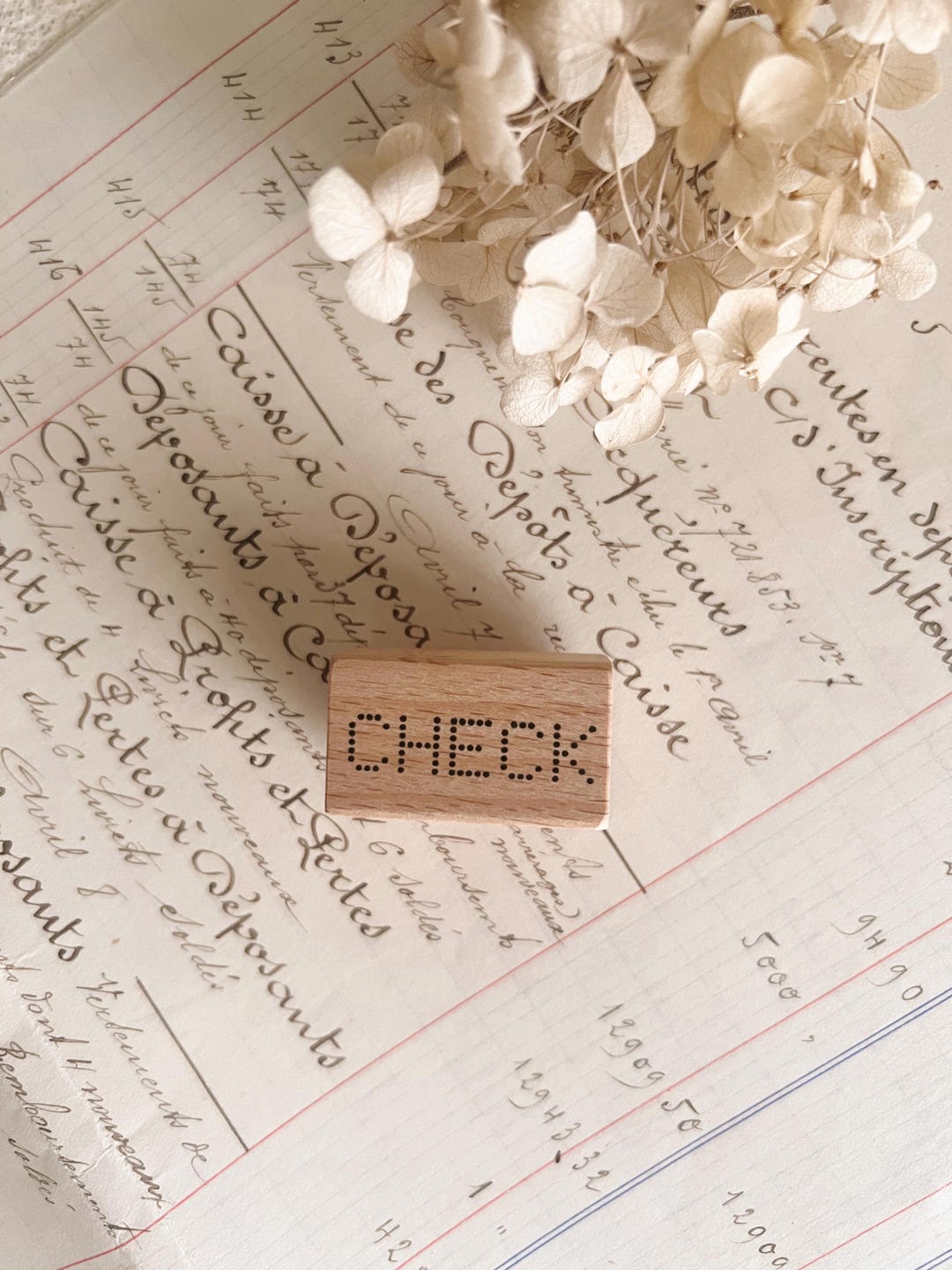 Check Rubber Stamp by Meow House - Etsy