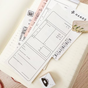 Hanen Studio Receipt Book 09 Vertical, 08 Horizontal - Etsy