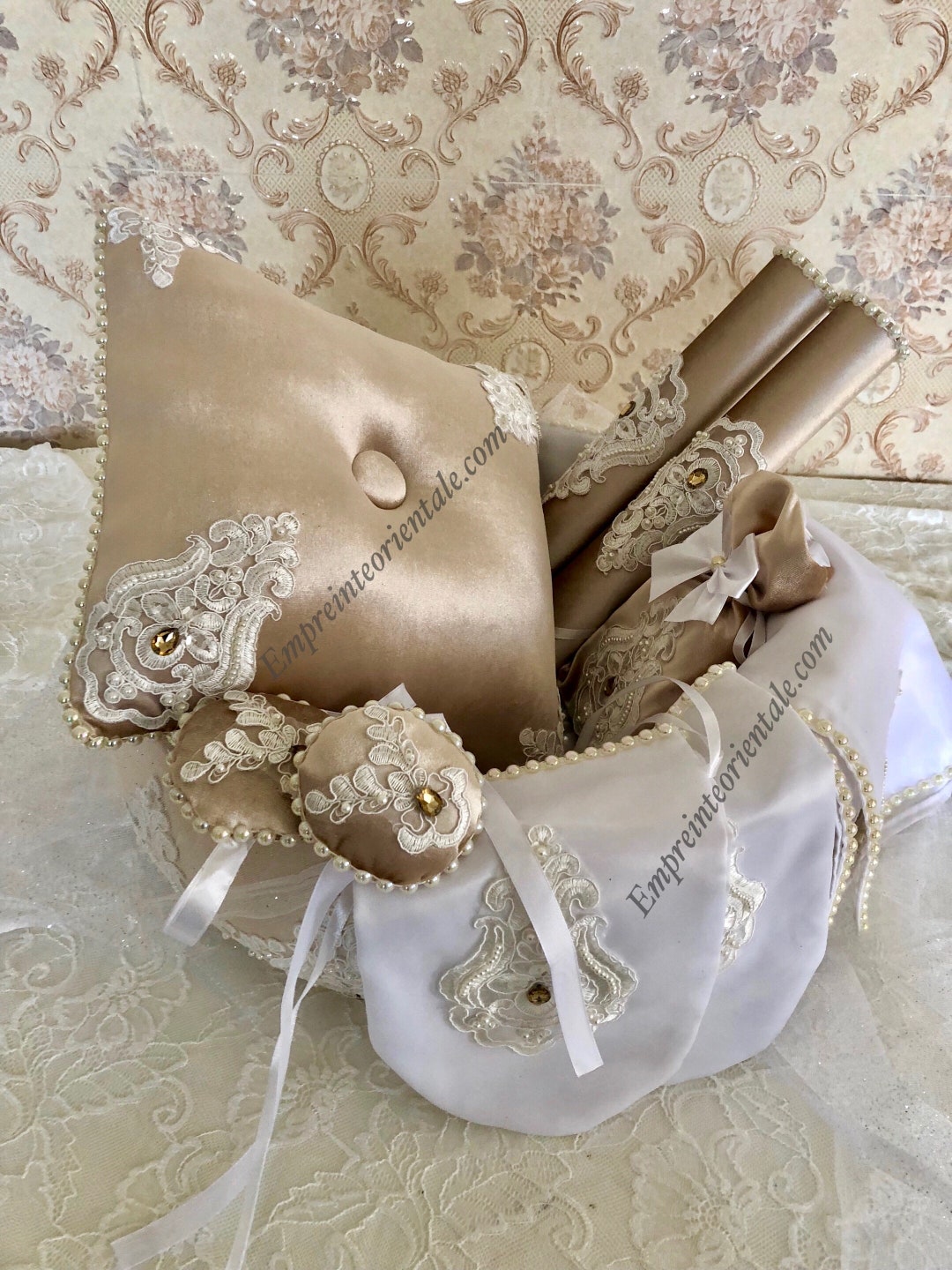 Henna Basket Beige Velvet Henna Box for Oriental Wedding - Etsy