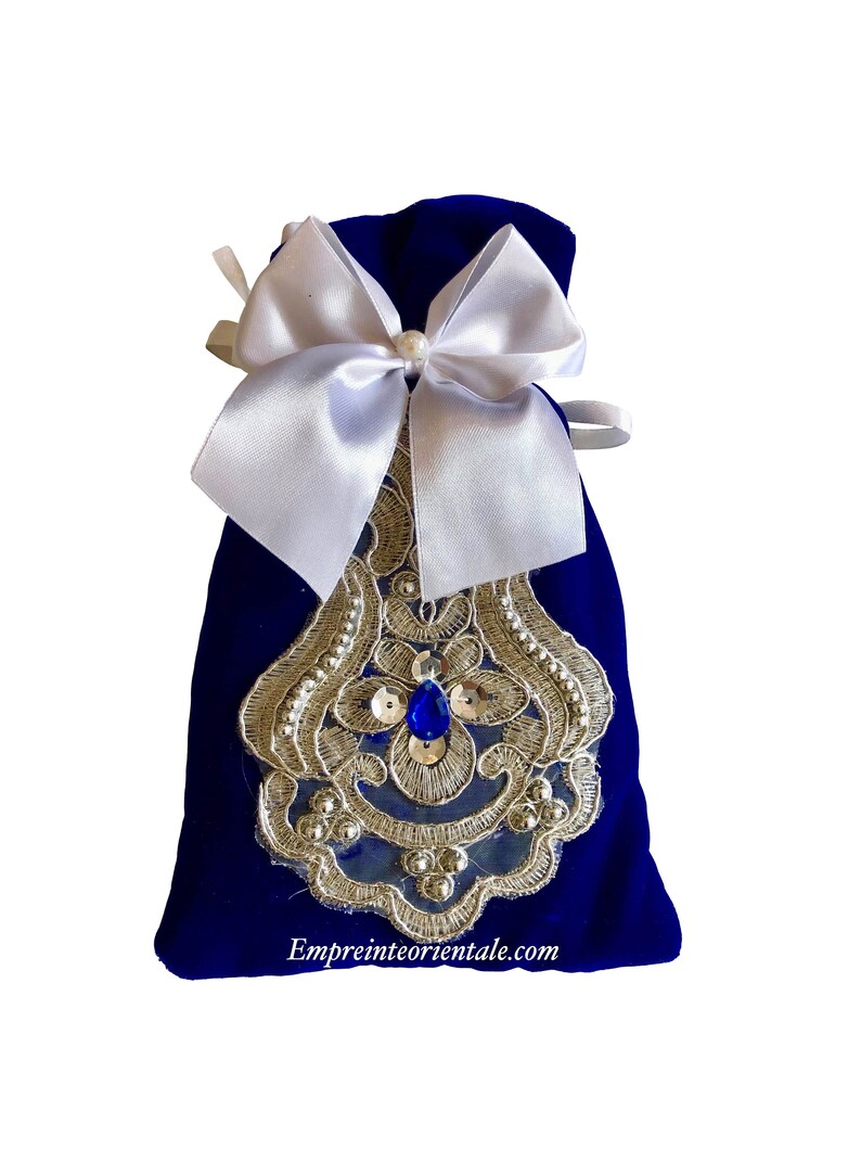 Panier henna coffret henné velours bleu panier henné | Etsy