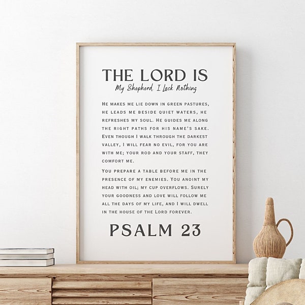Psalm 23 Word Art - Etsy