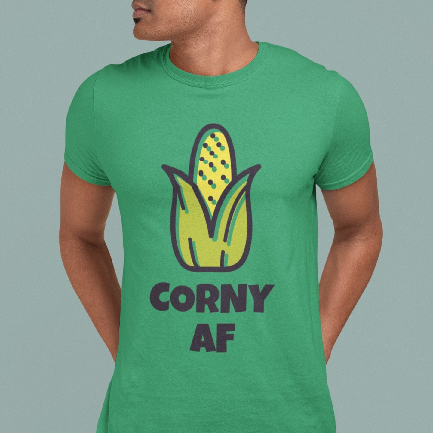 Corny AF Crew Tee. Funny T-Shirt. Men and Women's Graphic | Etsy