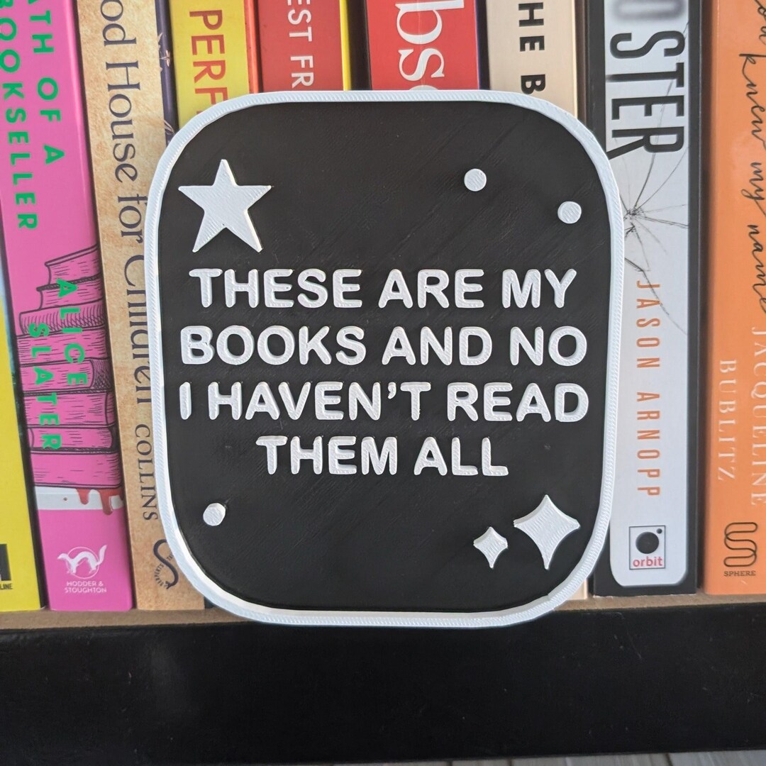 These Are My Books - 3d Printed Sign - Etsy