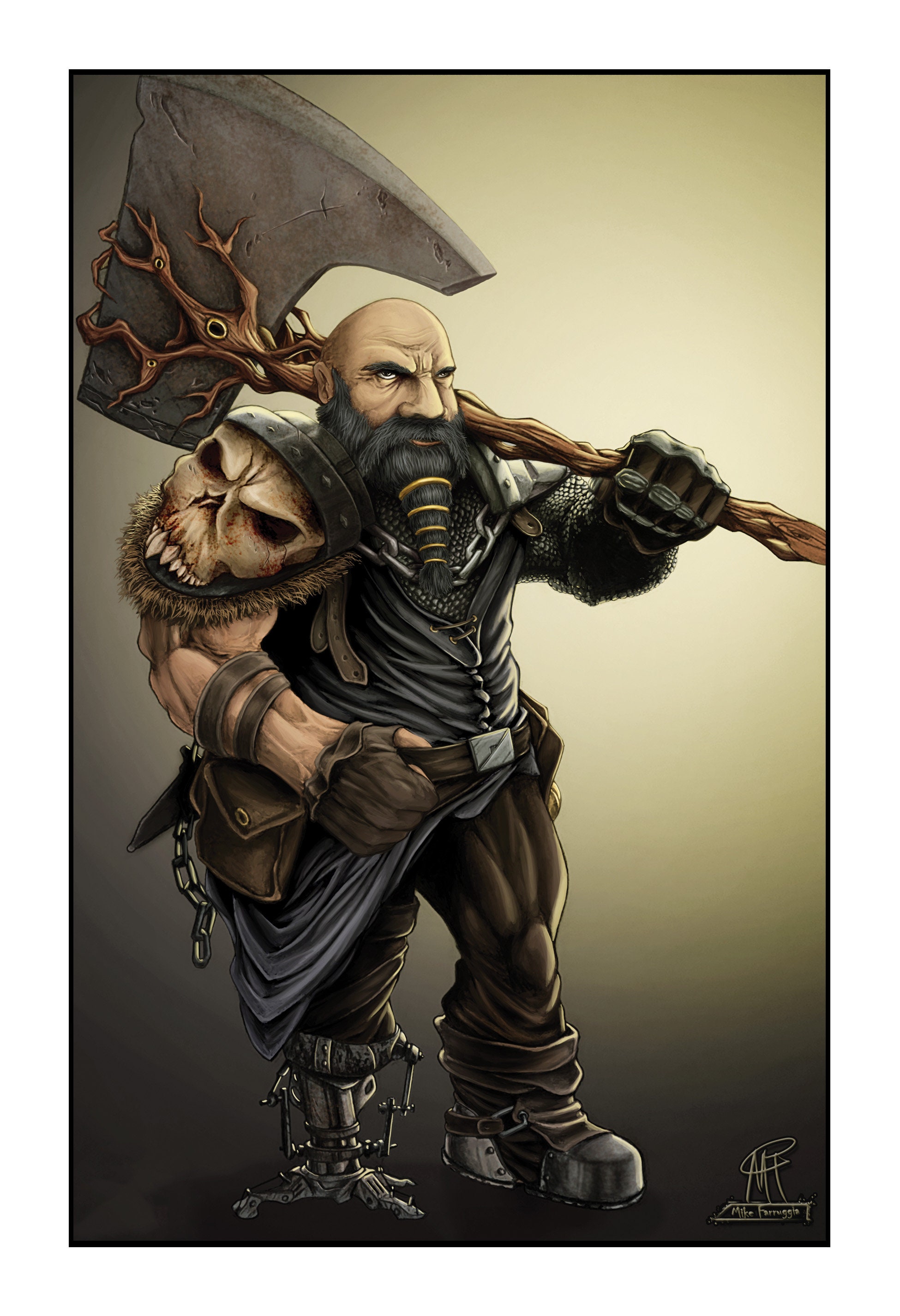 The Dwarven Warrior, Hand-drawn Art Print, Unique Gift Idea - Etsy
