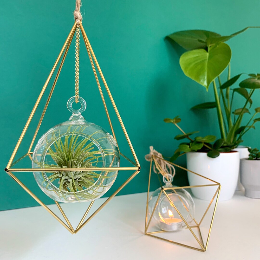 Geometric Air Plant/tea Light Hanger - Etsy