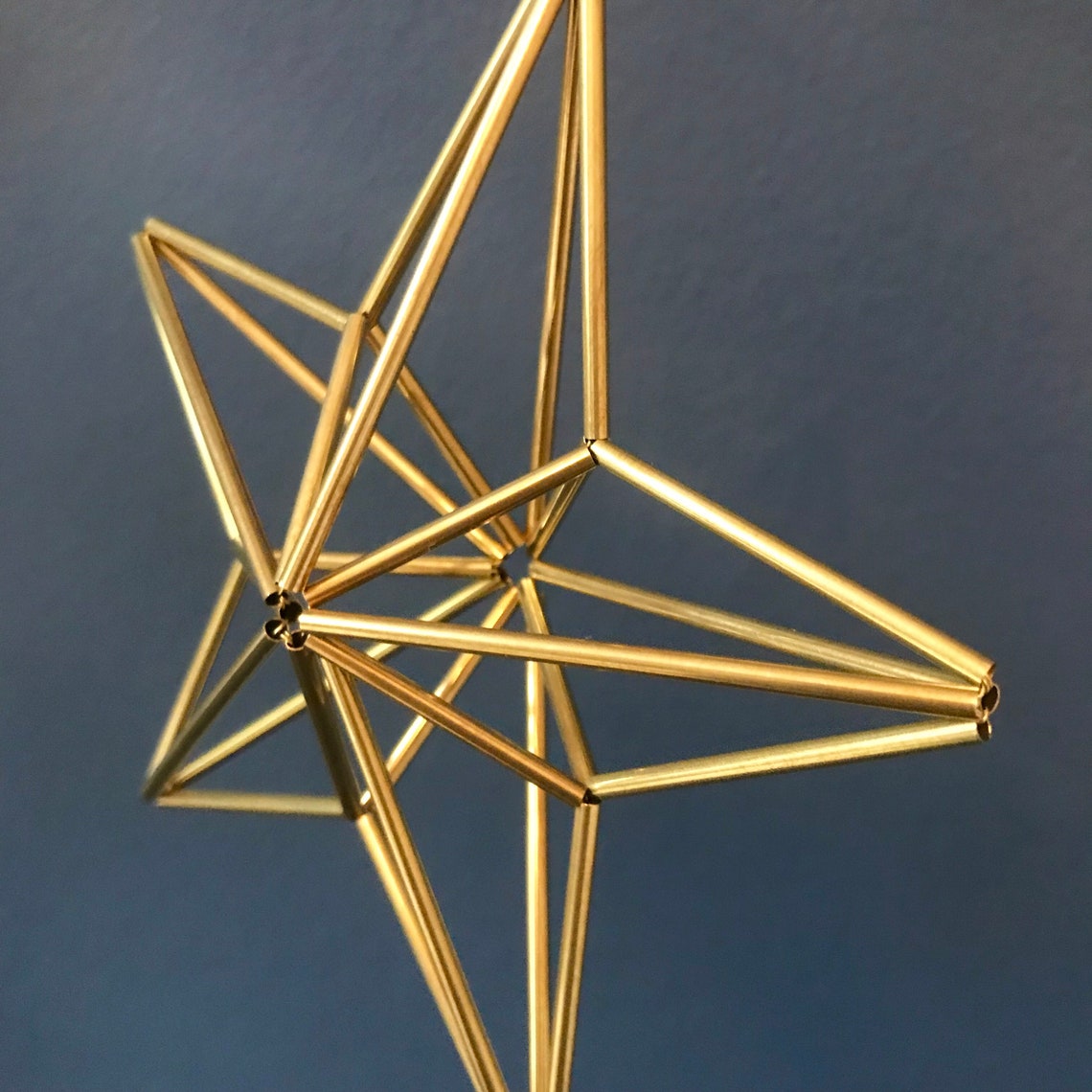 Brass Geometric Star Decoration - Etsy UK