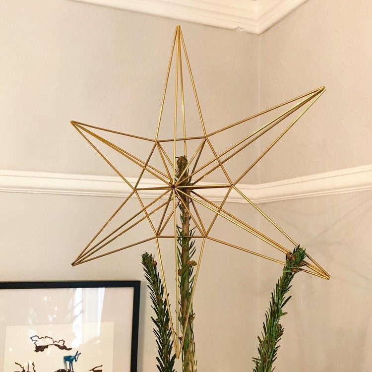 Geometric Christmas Tree Topper Star | Etsy