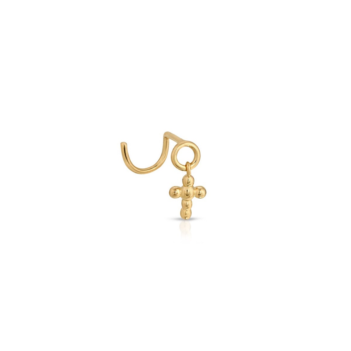 Cross Nose Ring Cross Nose Stud Gold Nose Ring Gold Nose - Etsy