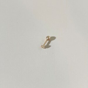 Diamond Heart Stud Earring, Heart Conch Stud, 14k Gold Heart - Etsy